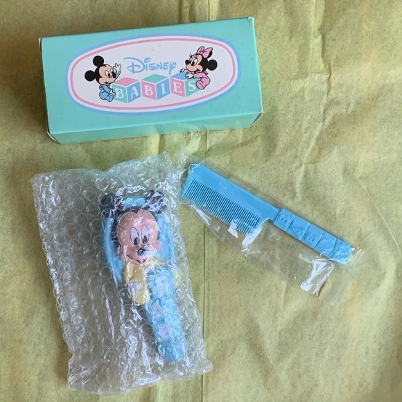Disney | Accessories | Vintage 9s Disney Babies Mickey Mouse Brush And ...